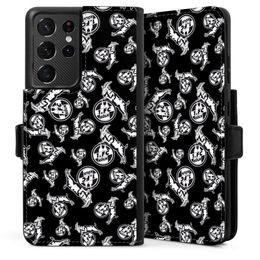 DeinDesign Galaxy S21 Ultra 5G Handy Klapph&uuml;lle Handyh&uuml;lle aus Kunst Leder schwarz Flip Case Muster 1. Fc K&ouml;ln Official Licensed Product Sideflip mit Lasche