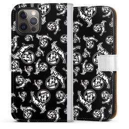 DeinDesign iPhone 12 Pro Max Handy Klapph&uuml;lle Handyh&uuml;lle aus Kunst Leder wei&szlig; Flip Case Muster 1. Fc K&ouml;ln Official Licensed Product Sideflip mit Lasche