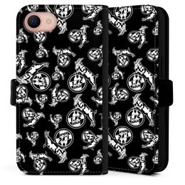 DeinDesign iPhone 16e Handy Klapph&uuml;lle Handyh&uuml;lle aus Kunst Leder schwarz Flip Case Muster 1. Fc K&ouml;ln Official Licensed Product Sideflip mit Lasche