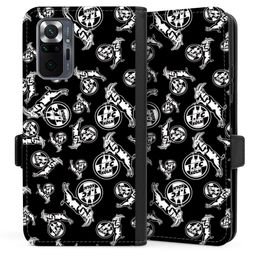 DeinDesign Xiaomi Redmi Note 10 Pro Handy Klapph&uuml;lle Handyh&uuml;lle aus Kunst Leder schwarz Flip Case Muster 1. Fc K&ouml;ln Official Licensed Product Sideflip mit langer