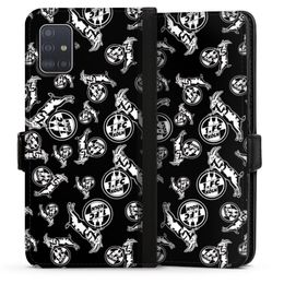 DeinDesign Galaxy A51 Handy Klapph&uuml;lle Handyh&uuml;lle aus Kunst Leder schwarz Flip Case Muster 1. Fc K&ouml;ln Official Licensed Product Sideflip mit Lasche