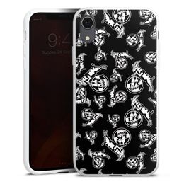 DeinDesign iPhone Xr Handy Silikon H&uuml;lle Case wei&szlig; Handyh&uuml;lle Muster 1. Fc K&ouml;ln Official Licensed Product Silikon Case