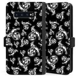 DeinDesign Galaxy S10 Plus Handy Klapph&uuml;lle Handyh&uuml;lle aus Kunst Leder schwarz Flip Case Muster 1. Fc K&ouml;ln Official Licensed Product Sideflip mit Lasche
