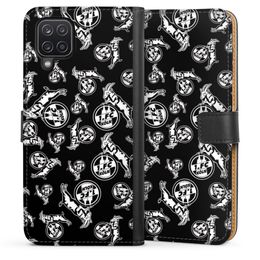 DeinDesign Galaxy A12 Handy Klapph&uuml;lle Handyh&uuml;lle aus Kunst Leder schwarz Flip Case Muster 1. Fc K&ouml;ln Official Licensed Product Sideflip mit langer Lasche