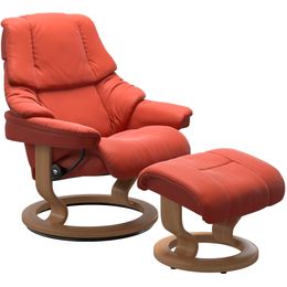 stressless "Reno" Set, Relaxsessel mit Hocker, mit Hocker, mit Classic Base, Gr&ouml;&szlig;e S, M & L, Gestell Eiche