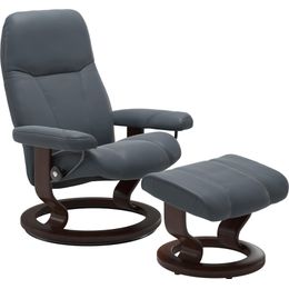 stressless "Consul" Set, Relaxsessel mit Hocker, mit Hocker, mit Classic Base, Gr&ouml;&szlig;e S, Gestell Braun