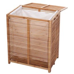 Mendler W&auml;schetruhe HWC-B18, W&auml;schebox W&auml;schekorb W&auml;schesammler, Bambus 61x50x35cm ~ Variantenangebot 57563