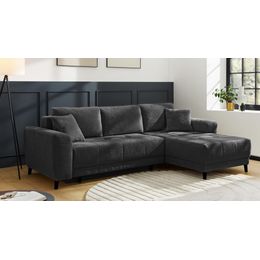 Jockenh&ouml;fer Ecksofa JOCKENH&Ouml;FER GRUPPE "Beverly, inklusive Bettfunktion", grau (anthrazit 417, 09), B:251cm T:100cm, Korpus: 100% Polyester;Kissen: 100% Polyester, Sofas, Ecksofa, Stauraum / Bettkasten, Ottmane links oder rechts montierbar