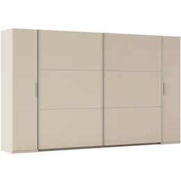 Schwebet&uuml;renschrank Rauch, B:354cm H:210cm T:59cmchampagner, griffleisten alu, Holzwerkstoff, Schr&auml;nke, "Kleiderschrank Dreht&uuml;renschrank Schrank
