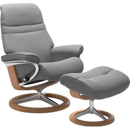 stressless "Sunrise" Relaxsessel mit Hocker, mit Signature Base, Gr&ouml;&szlig;e S, Gestell Eiche