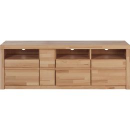 Lowboard OTTO HOME "Silkeborg", beige (kernbuche teilmassiv), B:160cm H:55cm T:35cm, Holz teilmassiv, Sideboards, Lowboard, Breite 160 cm