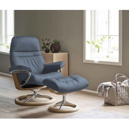 stressless "Sunrise" Relaxsessel mit Hocker, mit Signature Base, Gr&ouml;&szlig;e S, Gestell Eiche