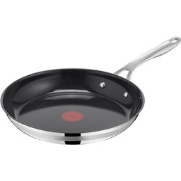 Bratpfanne Tefal "Jamie Oliver Smart Cook", edelstahl, schwarz, B:29,5cm H:9,3cm L:50cm &Oslash;:28cm, Pfannen, Bratpfanne, Antihaftbeschichtete Keramikoberfl&auml;che, Thermo-Spot, Induktion