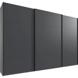 Kleiderschrank wimex "Mugano, Made in Germany, Lieferung bis in Deine Etage und Stellort", schwarz (grafit, griffe schwarz), B:360cm H:236cm T:65cm, Holzwerkstoff, Schr&auml;nke, Kleiderschrank, 3 Schwebet&uuml;ren, gro&szlig;e Gr&ouml;&szlig;en, mit oder ohne Spiegel, Metallgriffe