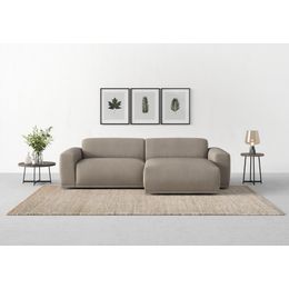 Trendmanufaktur "Braga, mit hochwertigem Kaltschaum, L-Form, in Cord erh&auml;ltlich" modernes Sofa, Couch mit hohem Sitzkomfort, 255/72/160 cm (B/H/T)