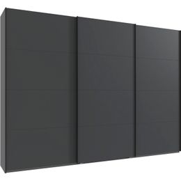 Kleiderschrank wimex "Mugano, Made in Germany, Lieferung bis in Deine Etage und Stellort", schwarz (grafit, griffe schwarz), B:313cm H:236cm T:65cm, Holzwerkstoff, Schr&auml;nke, Kleiderschrank, 3 Schwebet&uuml;ren, gro&szlig;e Gr&ouml;&szlig;en, mit oder ohne Spiegel, Metallgriffe