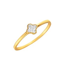 Fingerring Lady Gr. 17, gold (gelbgold 585), Fingerringe, Damen, 17, Metall, Fingerring