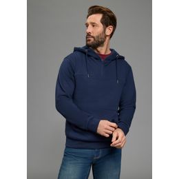 H.I.S. Kapuzensweatshirt H.I.S, Herren, Gr. 4XL (68/70), marine, angeraute Sweatware, Obermaterial: 60% Baumwolle, 40% Polyester, unifarben, regular fit, angesetztes B&uuml;ndchen, Sweatshirts, mit Kapuze und Kordelzug, mit Rei&szlig;verschluss, Regular Fit