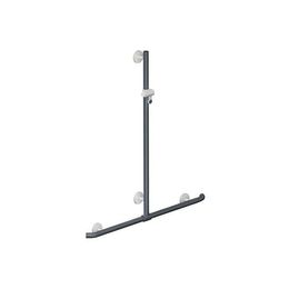 HEWI System 800 K Duschhandlauf 950.35.4409192 1250 x 962 mm, anthrazitgrau, mit verschiebbarer Brausehalterstange