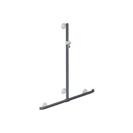 HEWI System 800 K Duschhandlauf 950.35.4309192 1100 x 1184 mm, anthrazitgrau, mit verschiebbarer Brausehalterstange