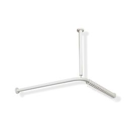 HEWI 801 Vorhangstange 801.34.146192 900 x 900 mm, 18 Vorhangringe, anthrazitgrau