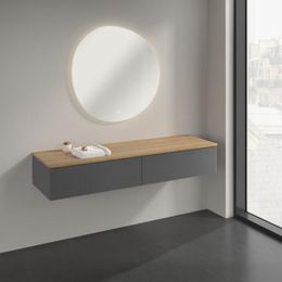 Villeroy & Boch Villeroy und Boch Antao Sideboard K42101GK 160x26,8x50cm, Waschbeckenplattenfarbe honey oak, anthracite matt lacquer