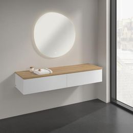 Villeroy & Boch Villeroy und Boch Antao Sideboard K42101GF 160x26,8x50cm, Waschbeckenplattenfarbe honey oak, glossy white lacquer