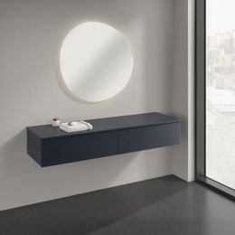 Villeroy & Boch Villeroy und Boch Antao Sideboard K42100HG 160x26,8x50cm, Waschbeckenplattenfarbe Lack, midnight blue matt lacquer