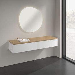 Villeroy & Boch Villeroy und Boch Antao Sideboard K42101MT 160x26,8x50cm, Waschbeckenplattenfarbe honey oak, white matt lacquer