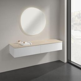 Villeroy & Boch Villeroy und Boch Antao Sideboard K42103GF 160x26,8x50cm, Waschbeckenplattenfarbe botticino, glossy white lacquer