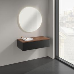 Villeroy & Boch Villeroy und Boch Antao Sideboard K40002PD 100x26,8x50cm, Waschbeckenplattenfarbe warm walnut, black matt lacquer