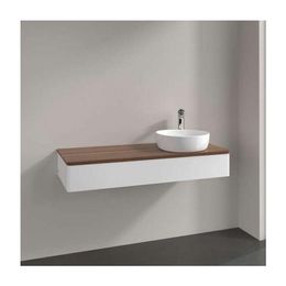 Villeroy & Boch Villeroy und Boch Antao Waschtisch-Unterschrank K12012MT 120x19x50cm, Waschbeckenplattenfarbe warm walnut, white matt lacquer