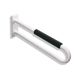 HEWI 801 Wandst&uuml;tzgriff 801.50.34195 750 mm, felsgrau, mit Armpolster schwarz