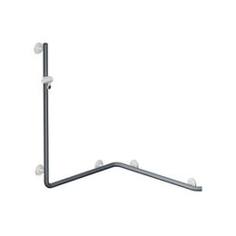 HEWI System 800 K Duschhandlauf 950.35.2309192 1110mm, Brausehalter, St&uuml;tzen und Rosetten signalwei&szlig;, anthrazitgrau