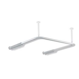 HEWI 801 Vorhangstange 801.34.30084 1000 x 1000 mm, 28 Vorhangringe, umbra, f&uuml;r Duschwanne