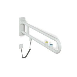 HEWI 801 E-St&uuml;tzklappgriff 801.50.70018 700 mm, senfgelb, Sp&uuml;l-/Funktionstaste, gelber Ring