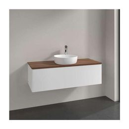 Villeroy & Boch Villeroy und Boch Antao Waschtisch-Unterschrank K32012MT 120x36x50cm, Waschbeckenplattenfarbe warm walnut, white matt lacquer