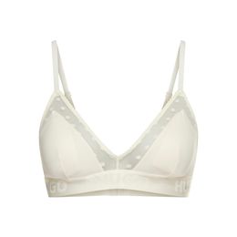 Triangel-BH HUGO UNDERWEAR "P SL DESIGN", Damen, Gr. L, N-Gr, beige (natural 101), Obermaterial: 95% Baumwolle, 5% Elasthan, BHs Triangel-BH