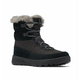 Snowboots Columbia "SLOPESIDE&trade; PEAK LUXE", Damen, Gr. 39, schwarz (schwarz, graphite), Leder, Synthetik, Schuhe Snowboots, gef&uuml;ttert