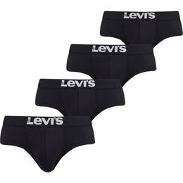 Levi's Slip LEVI'S, Herren, Gr. M, schwarz, Jersey, Obermaterial: 95% Baumwolle, 5% Elasthan, bedruckt, unifarben, normal, Unterhosen Slip, mit Logo-Webbund