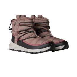 Winterstiefel The North Face "W THERMOBALL LACE UP WP", Damen, Gr. 38, grau (taupe), Synthetik, Schuhe Winterstiefel, Snowboots, Winterboots, Winterschuhe, wasserdicht