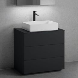 neoro n50 Unterschrank B: 80 cm mit 3 Ausz&uuml;gen, Waschtisch B: 58 cm wei&szlig; matt,, BN0065WM+BN0452BM+BN0402BM,