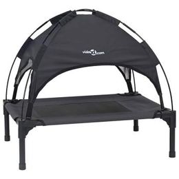 vidaXL Hundebett schwarz 62 cm, 70,5 cm, 62 cm