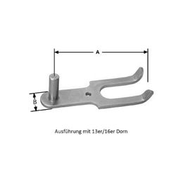 Pollmann Haken E,16mm,1/2 Stein zum Einmauern,Eisen galvanisch hell verzinkt (1080160)