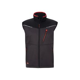 HOLEX Softshell Weste, dunkelgrau / schwarz / rot, Unisex-Gr&ouml;&szlig;e: S (090603 S)