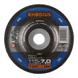 Rhodius TOPline RS50 LONGLIFE Schruppscheibe 115 x 7,0 x 22,23 mm Stahl (210053)