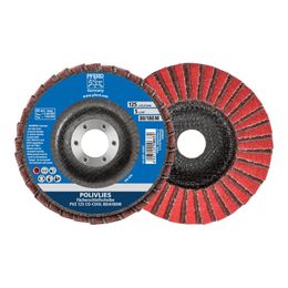 Pferd TOOLS POLIVLIES-F&auml;cherscheibe PVZ Keramik &Oslash; 115 mm Bohrung 22,23 mm CO-COOL60/A100 G f&uuml;r Feinschliff (44695101)