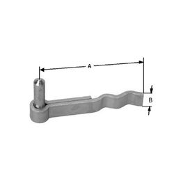 Pollmann Haken F,13mm,m.gewellter Lasche zum Eingipsen Eisen, galv. hell verz. (1100130)