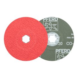 Pferd TOOLS COMBICLICK Keramikkorn Fiberscheibe &Oslash; 125 mm CO-COOL120 f&uuml;r Edelstahl (5) (44498023)