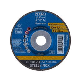 Pferd TOOLS Trennscheibe EH 100x2,4x16 mm gekr&ouml;pft Universallinie PSF STEELOX f&uuml;r Stahl/Edelstahl (61739326)